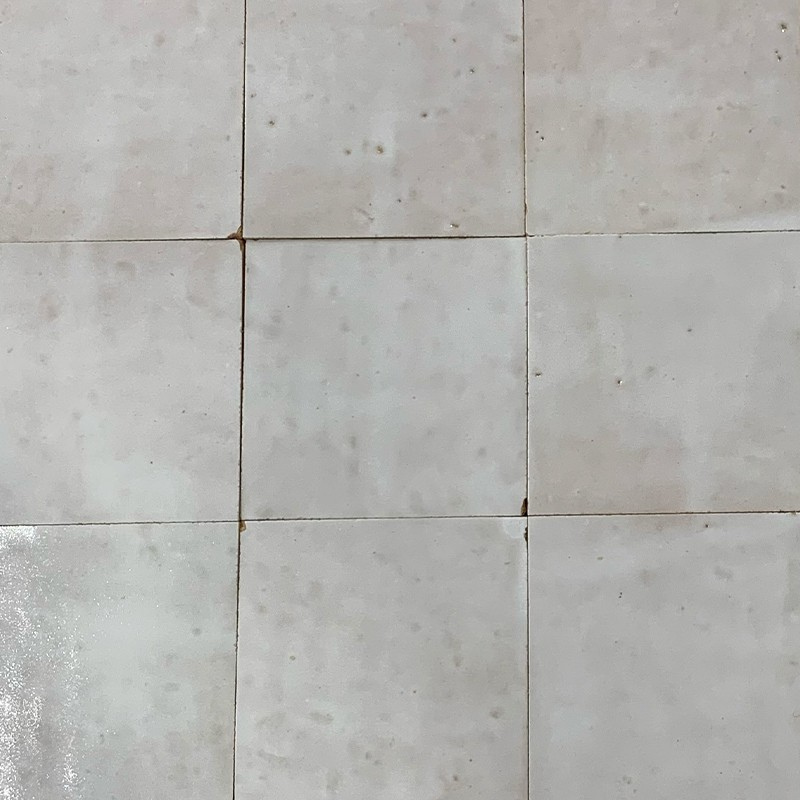 Carrelage Zellige Marocain Blanc Fès N°2 10x10 cm - Ti'ma Stone