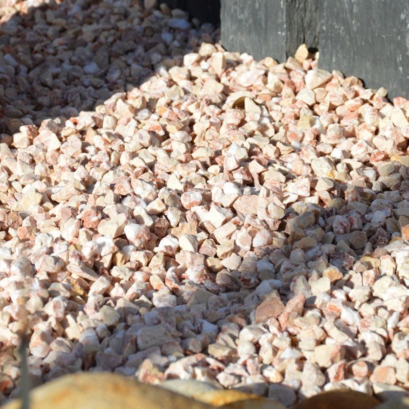 Gravier concassé de Marbre Rose 9-16 mm 750 kg - Ti'ma Stone